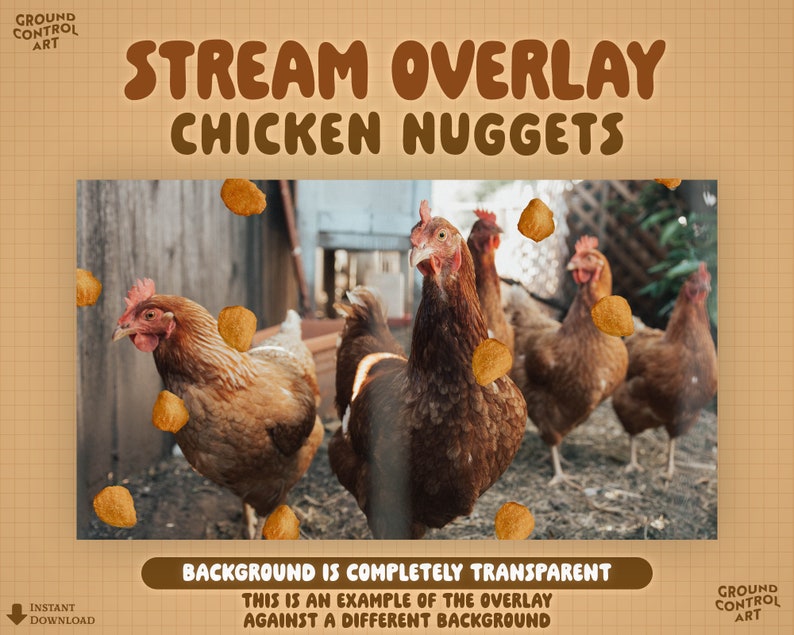 Chicken Nuggets Animated Overlay | Chicken Nuggie Transparent Animation ...