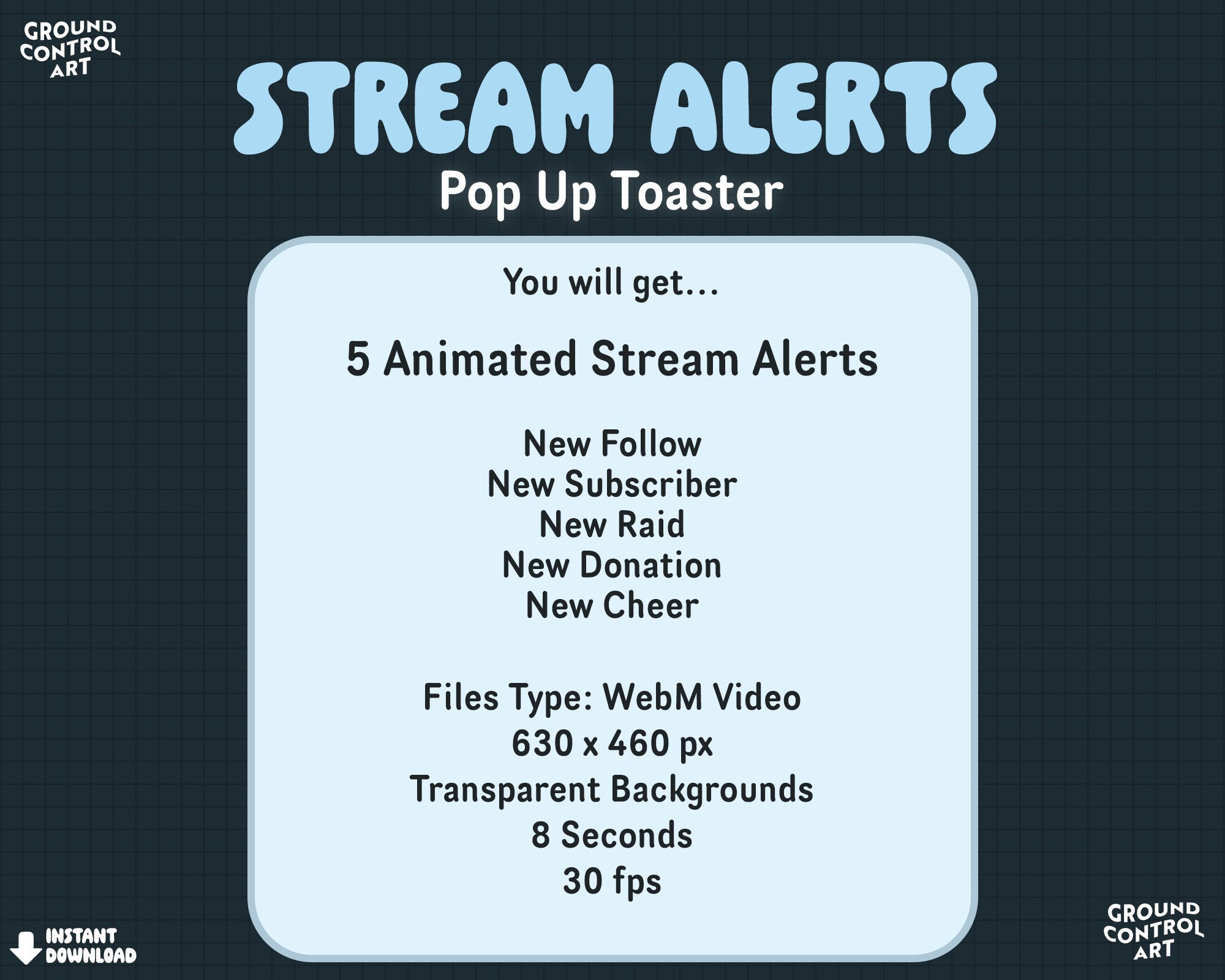 Toaster Stream Alerts | Animated Livestream New Follower Twitch ...