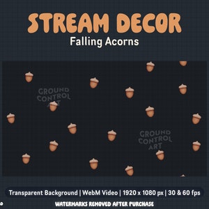 Falling Acorns Animated Overlay | Great for Twitch Alert, Stream ...