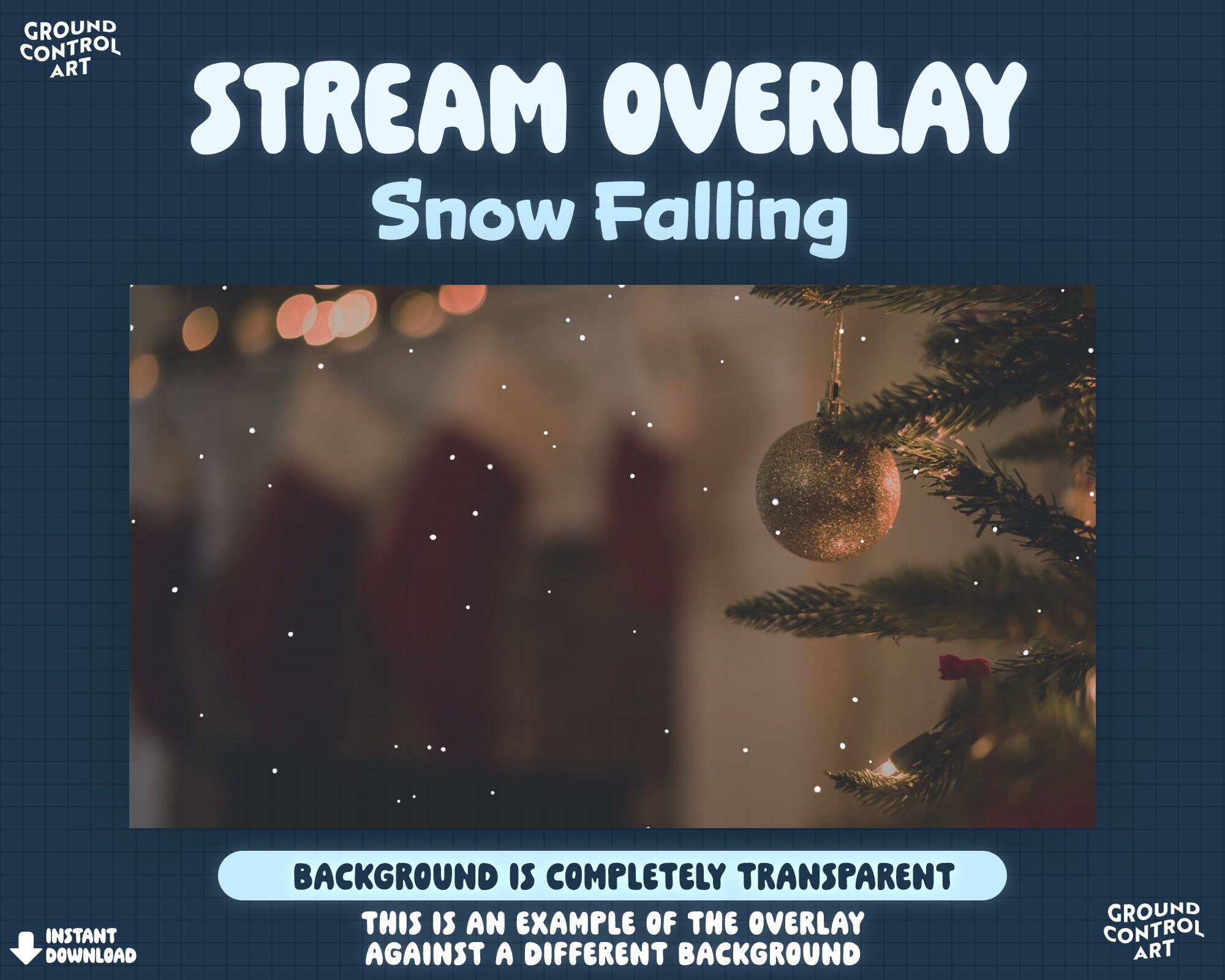 Snow Falling Animated Overlay | Great for Twitch, Stream Background ...