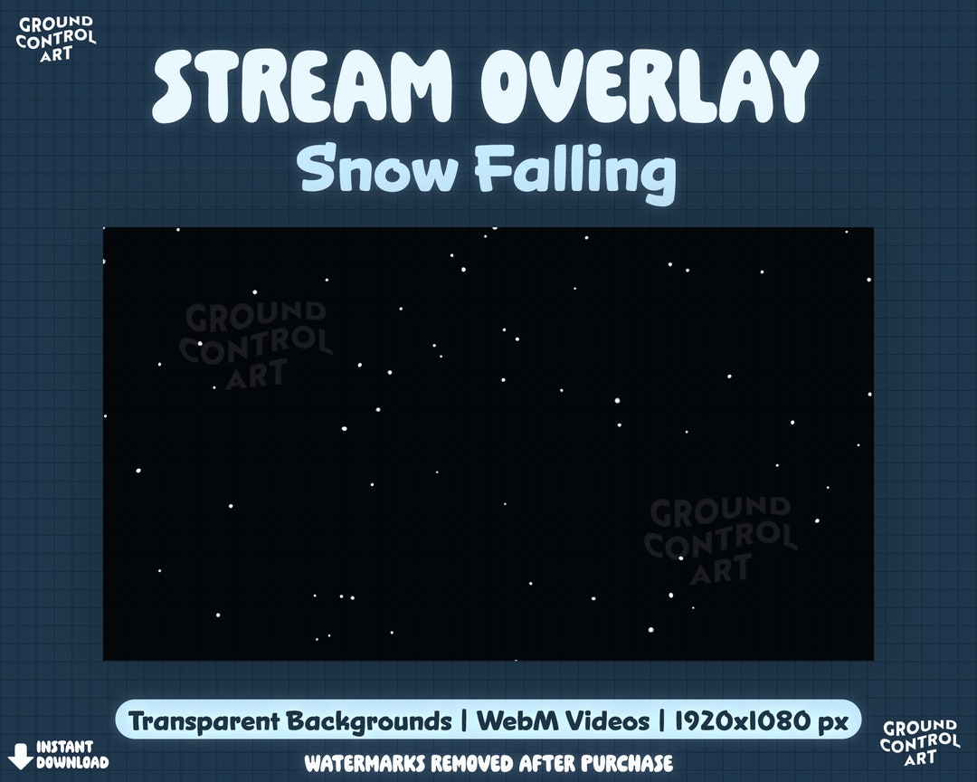 Snow Falling Animated Overlay | Great for Twitch, Stream Background ...