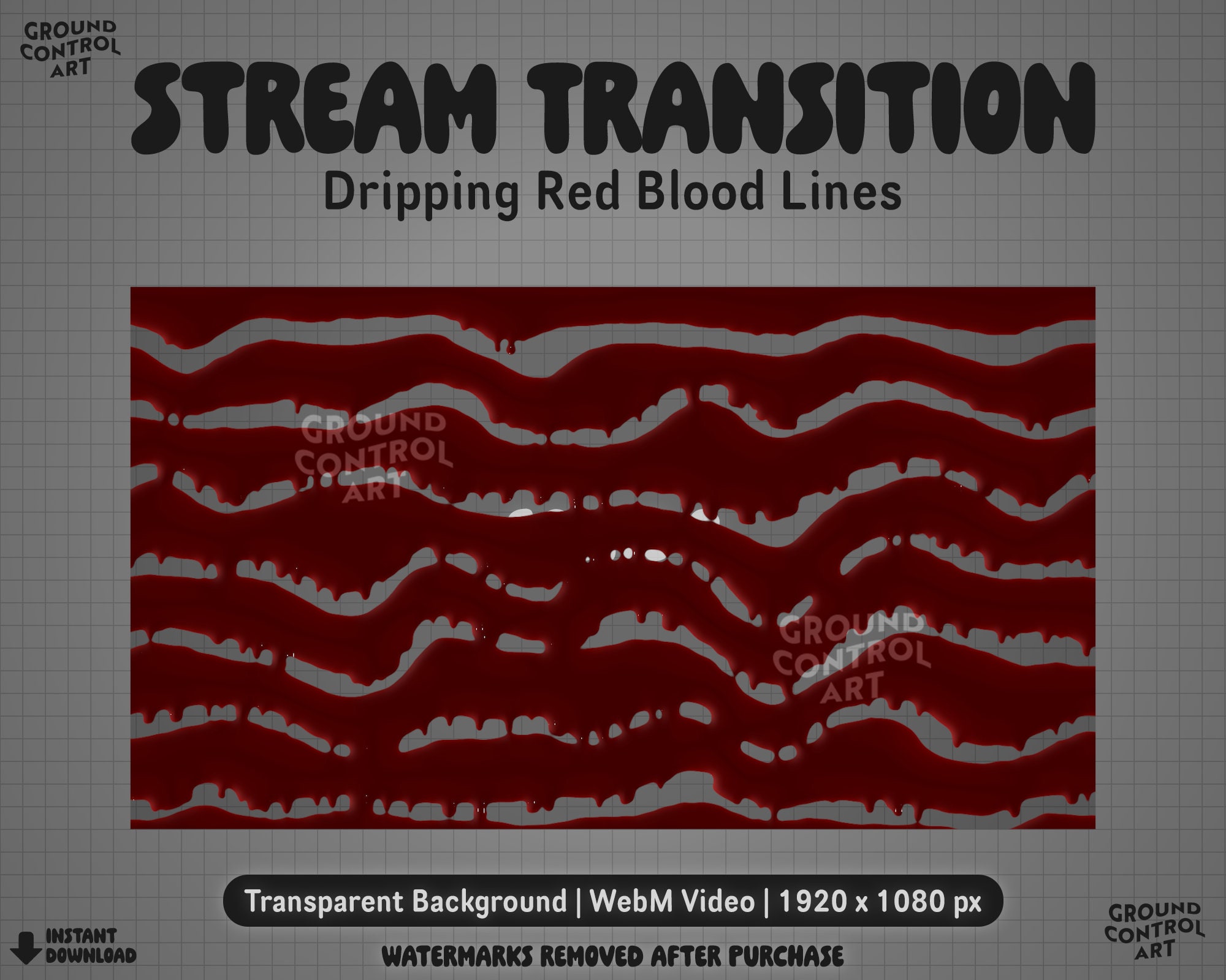 Red Blood Lines Stream Transition | Animated Livestream Scene Change ...