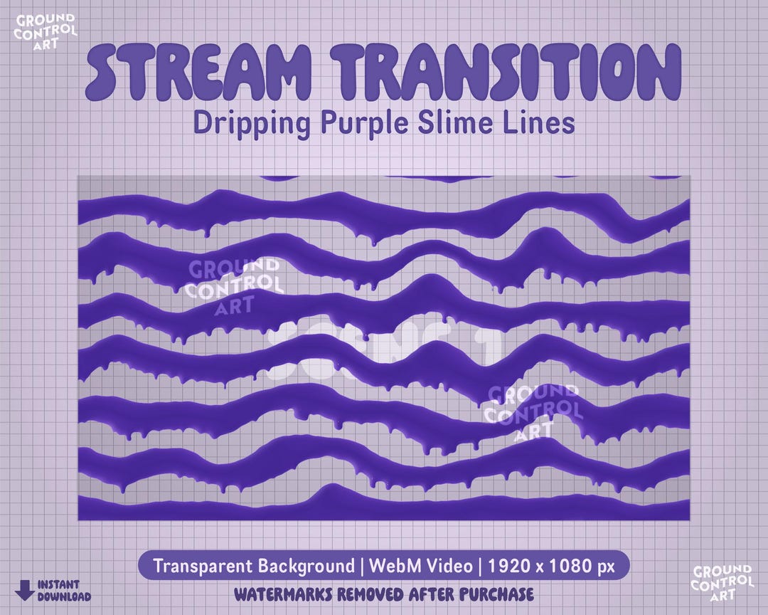 Purple Dripping Lines Stream Transition | Animated Livestream Scene ...