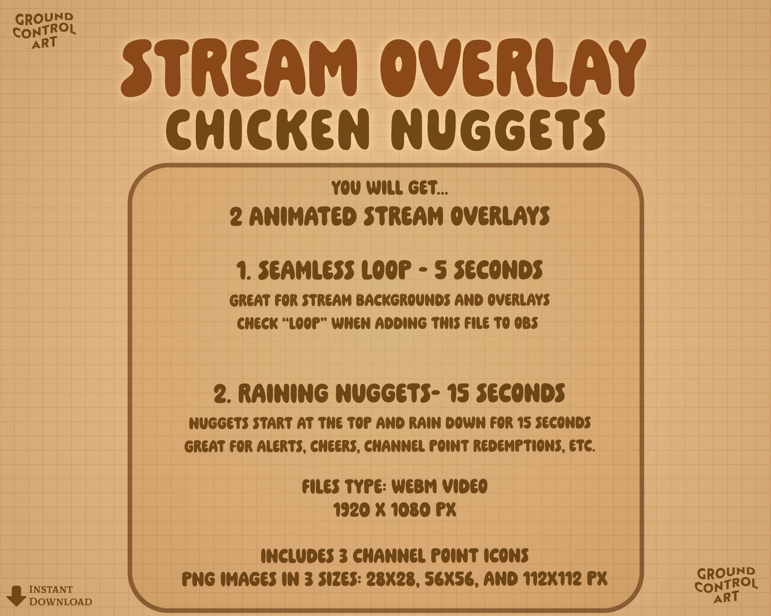 Chicken Nuggets Animated Overlay | Chicken Nuggie Transparent Animation ...