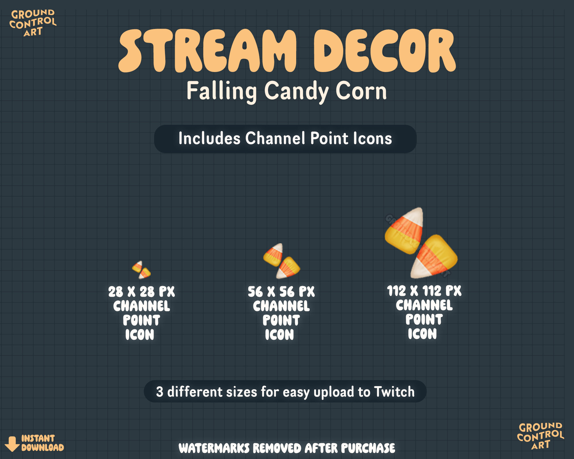 Falling Candy Corn Animated Overlay | Great for Twitch Alert, Stream ...