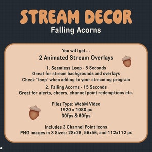 Falling Acorns Animated Overlay | Great for Twitch Alert, Stream ...