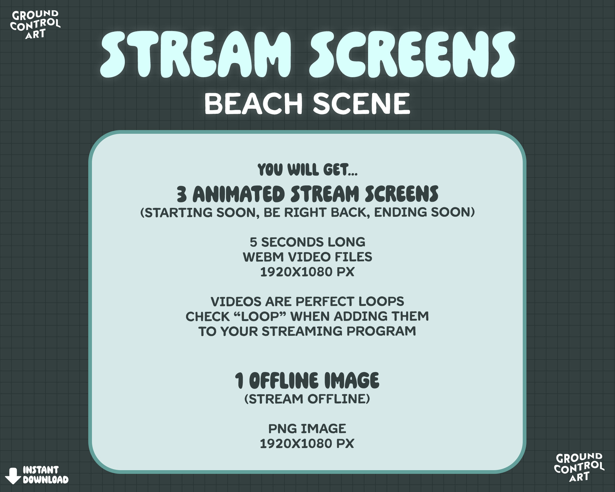 Beach Stream Screens | Animated Twitch Livestream Starting Soon | Sunny ...