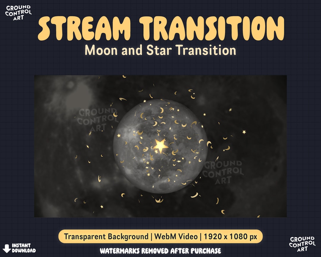 Moon and Stars Stream Transition | Animated Celestial Stinger ...