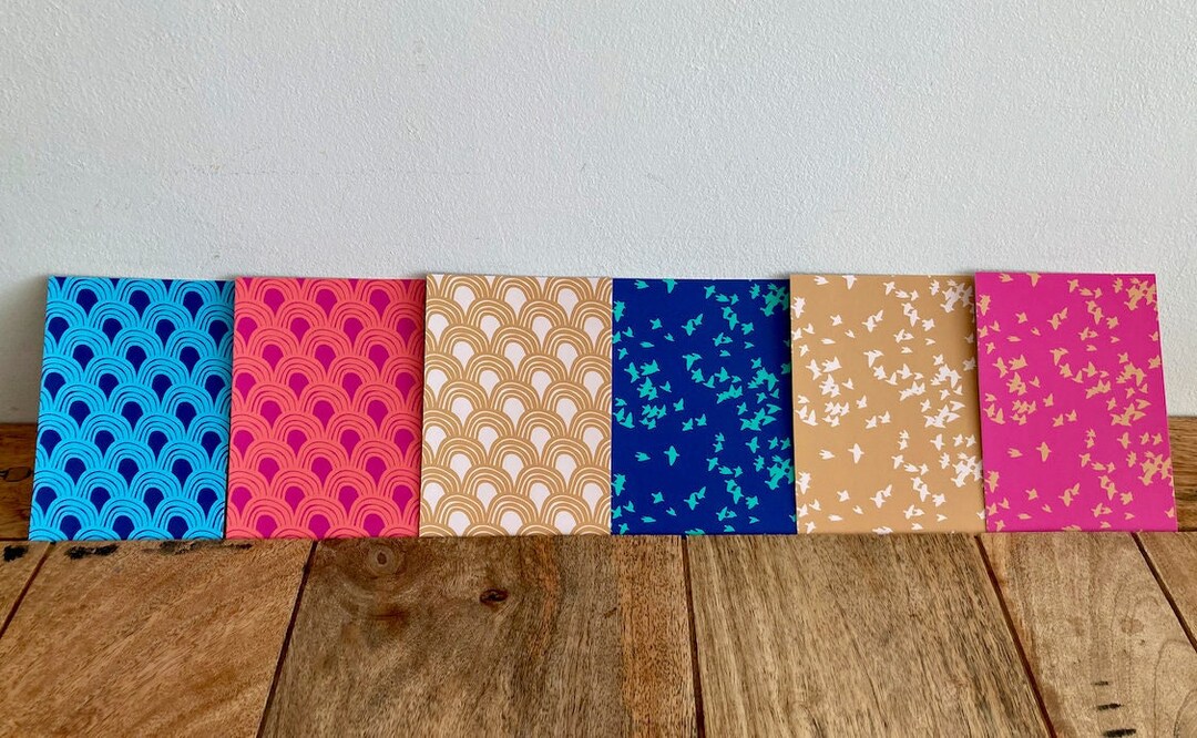 A6 Pattern Postcards Rainbow/ Bird Designs X 6 by Bright Disposition - Etsy