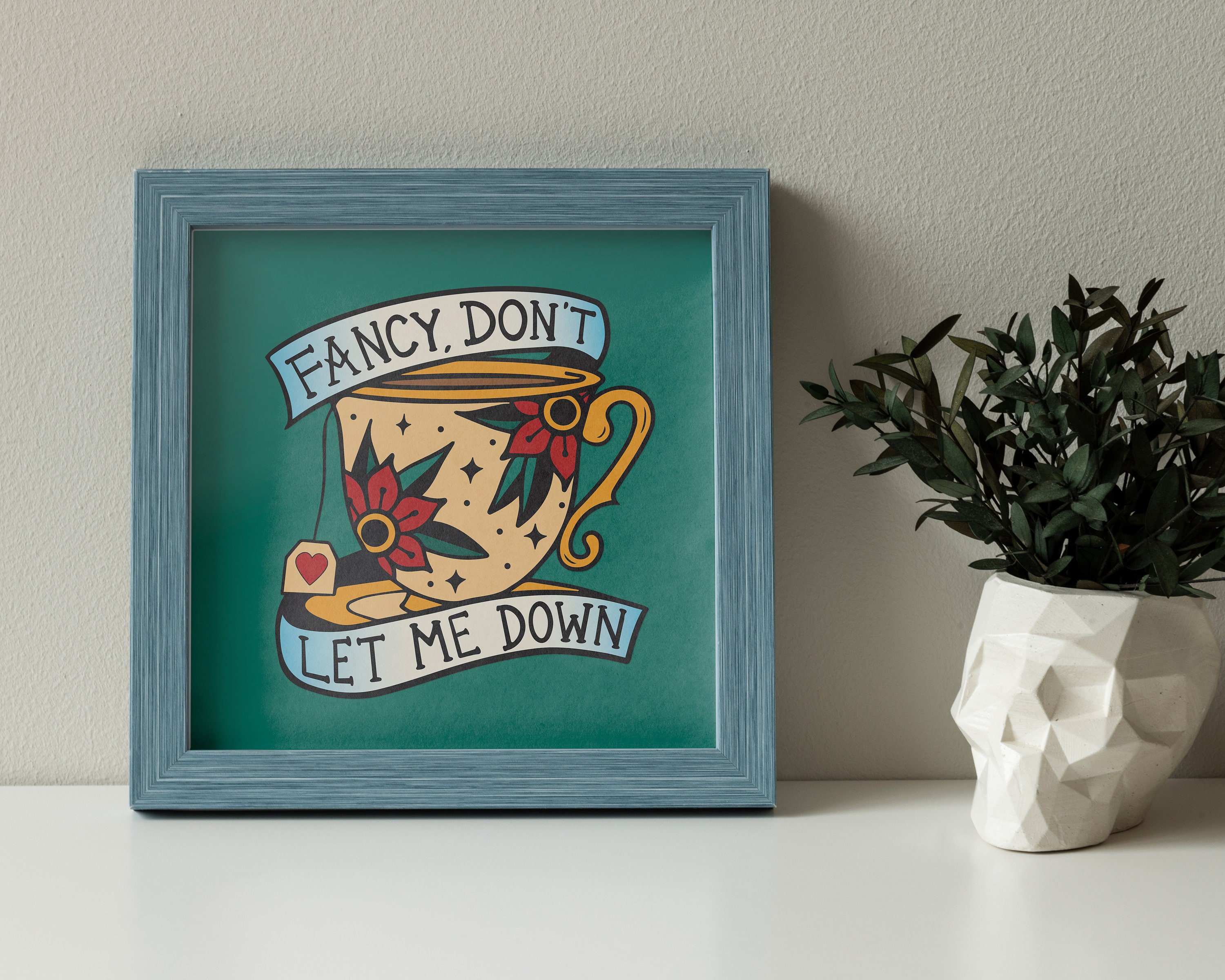 Digital Download, Wall Print Decor, American Traditional Tattoo, Reba ...