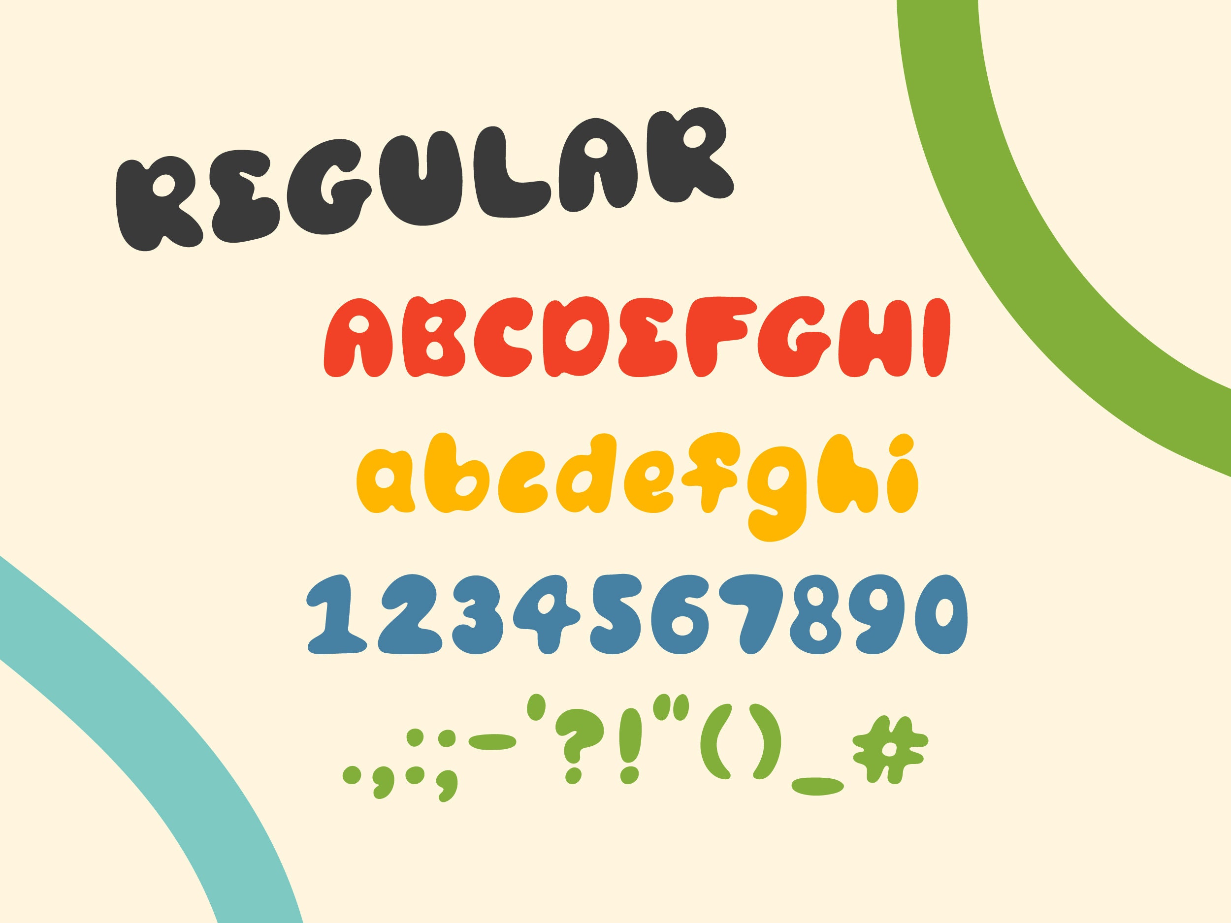 Zany Font - Handlettered Typeface, Bubble Font, Quirky, Playful, Cricut ...