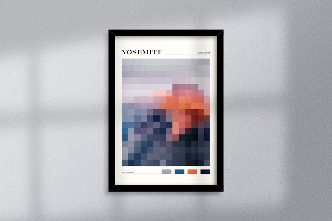 Yosemite FRAMED National Park Poster Print, Half Dome, Wall Art Decor ...