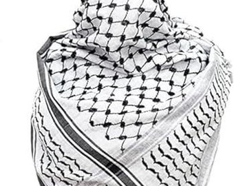 Shemagh Keffiyeh Scarf for Men and Women,100% Cotton Keffiyeh Neck Head ...
