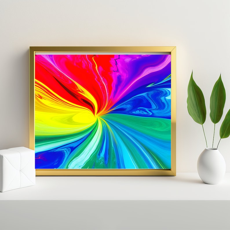 Colorful Art Print, Colorful Wall Art, Printable Wall Art, Colorful ...