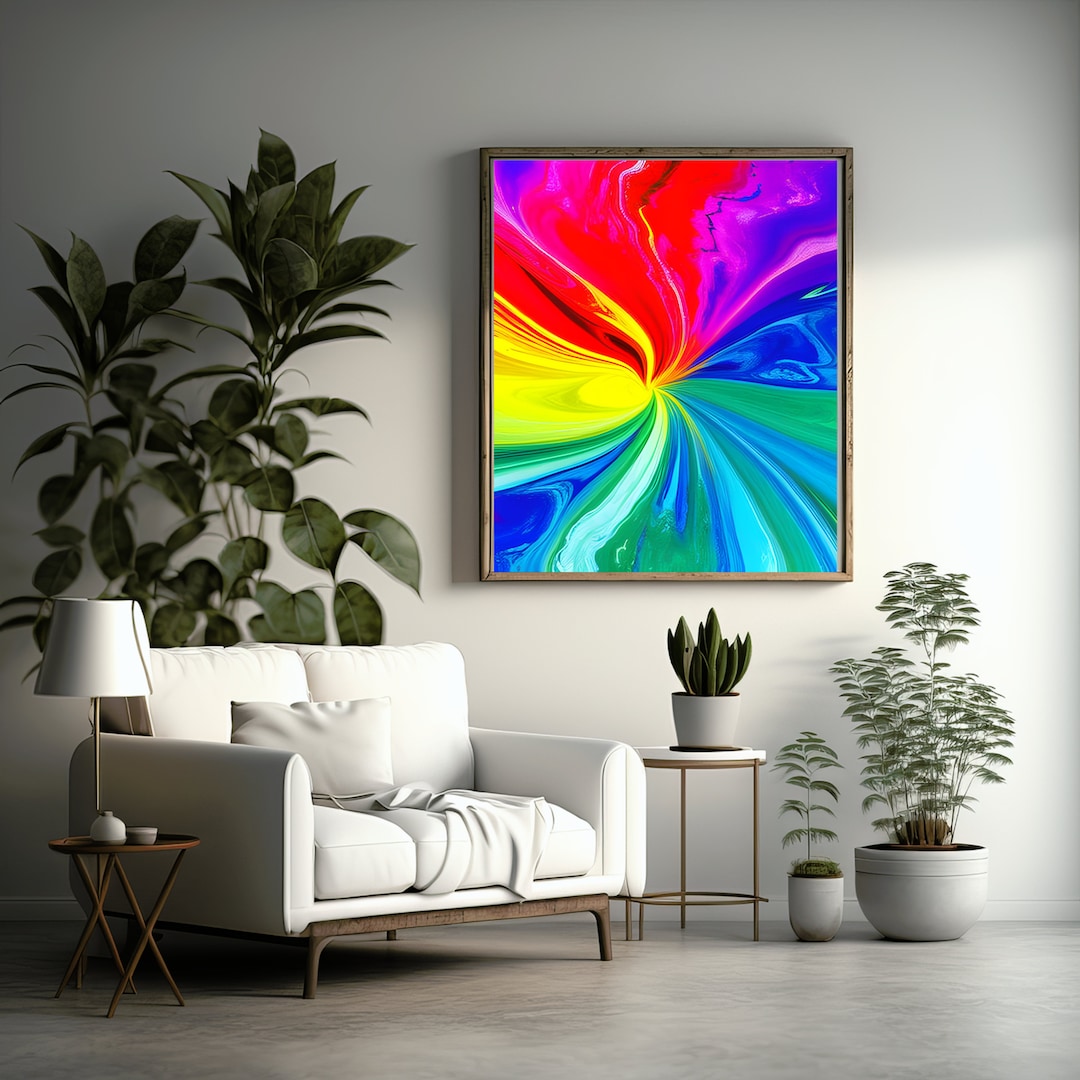 Colorful Art Print, Colorful Wall Art, Printable Wall Art, Colorful ...