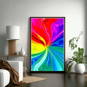 Colorful Art Print, Colorful Wall Art, Printable Wall Art, Colorful ...