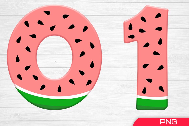 Watermelon Numbers Watermelon Png Cocomelon Numbers - Etsy