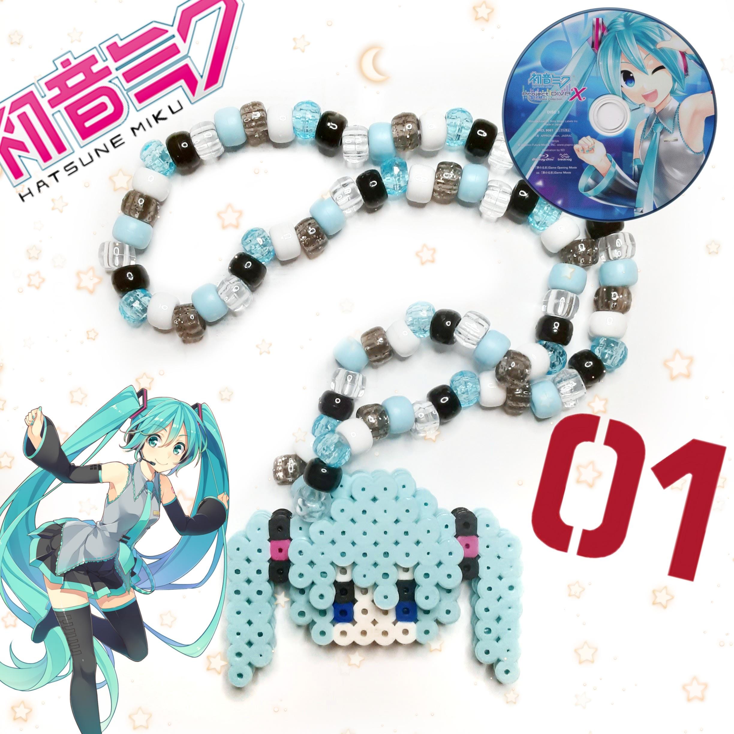 Hatsune Miku 3D Perler Bead Necklace - Etsy