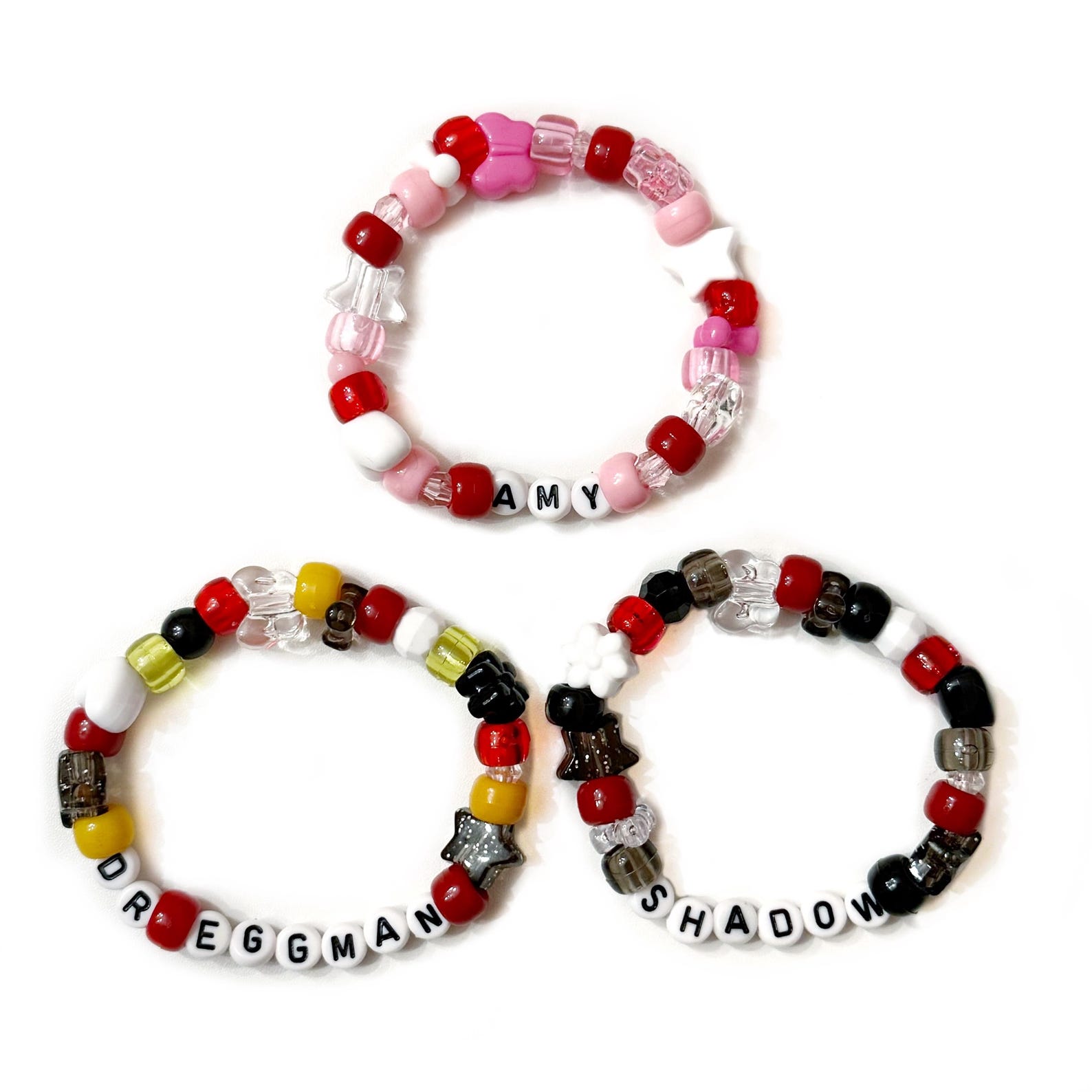 Sonic the Hedgehog Kandi Bracelets | Sonic | Tails | Knuckles | Amy ...