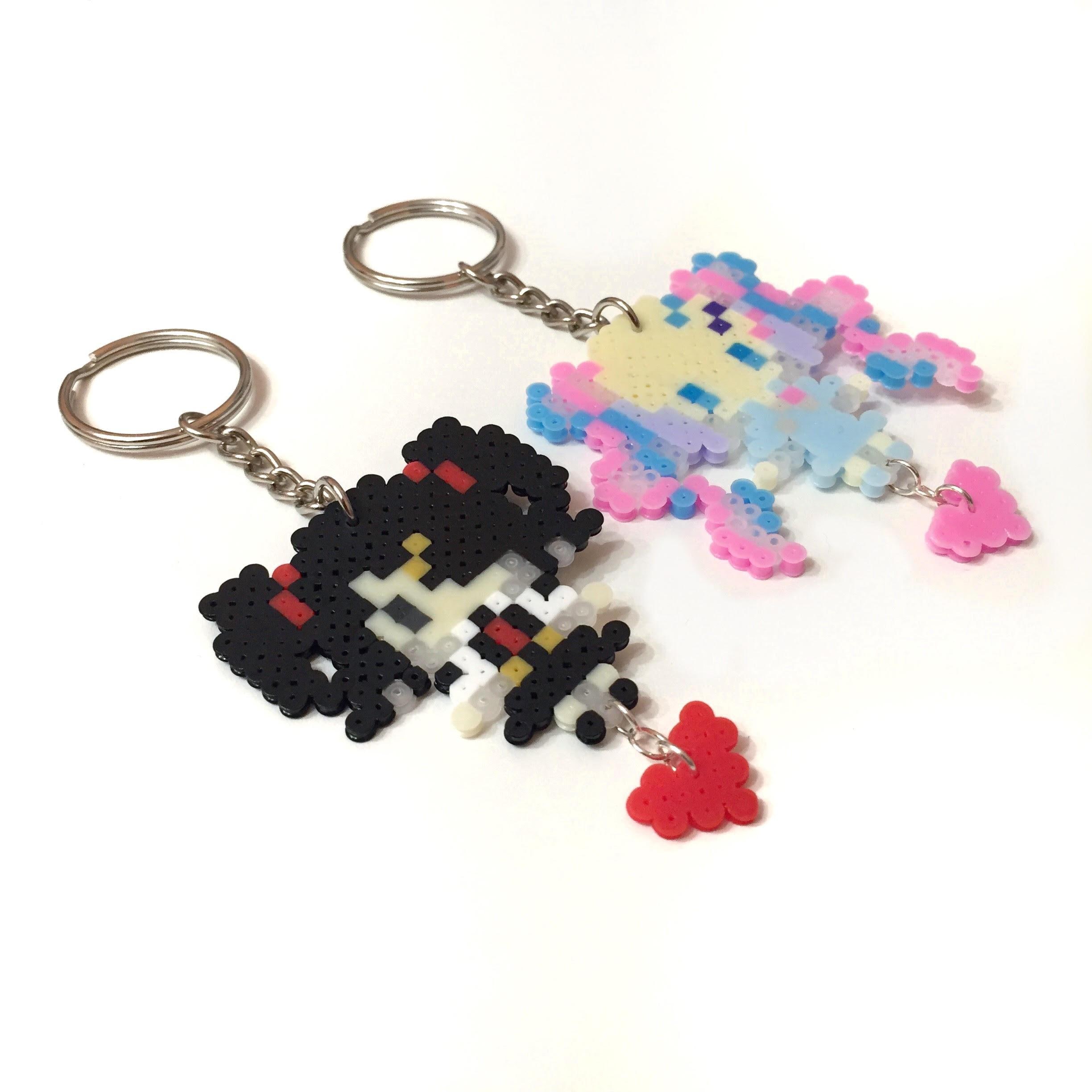 Needy Streamer Overload Kangel and Ame-chan Perler Bead Keychains - Etsy