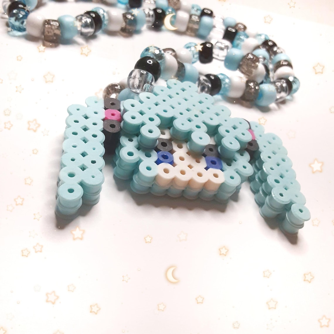 Hatsune Miku 3D Perler Bead Necklace - Etsy