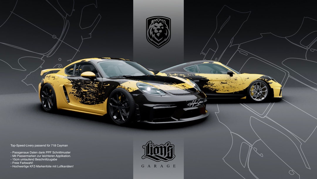 Grunge Livery Suitable for a Cayman Gt4 - Etsy