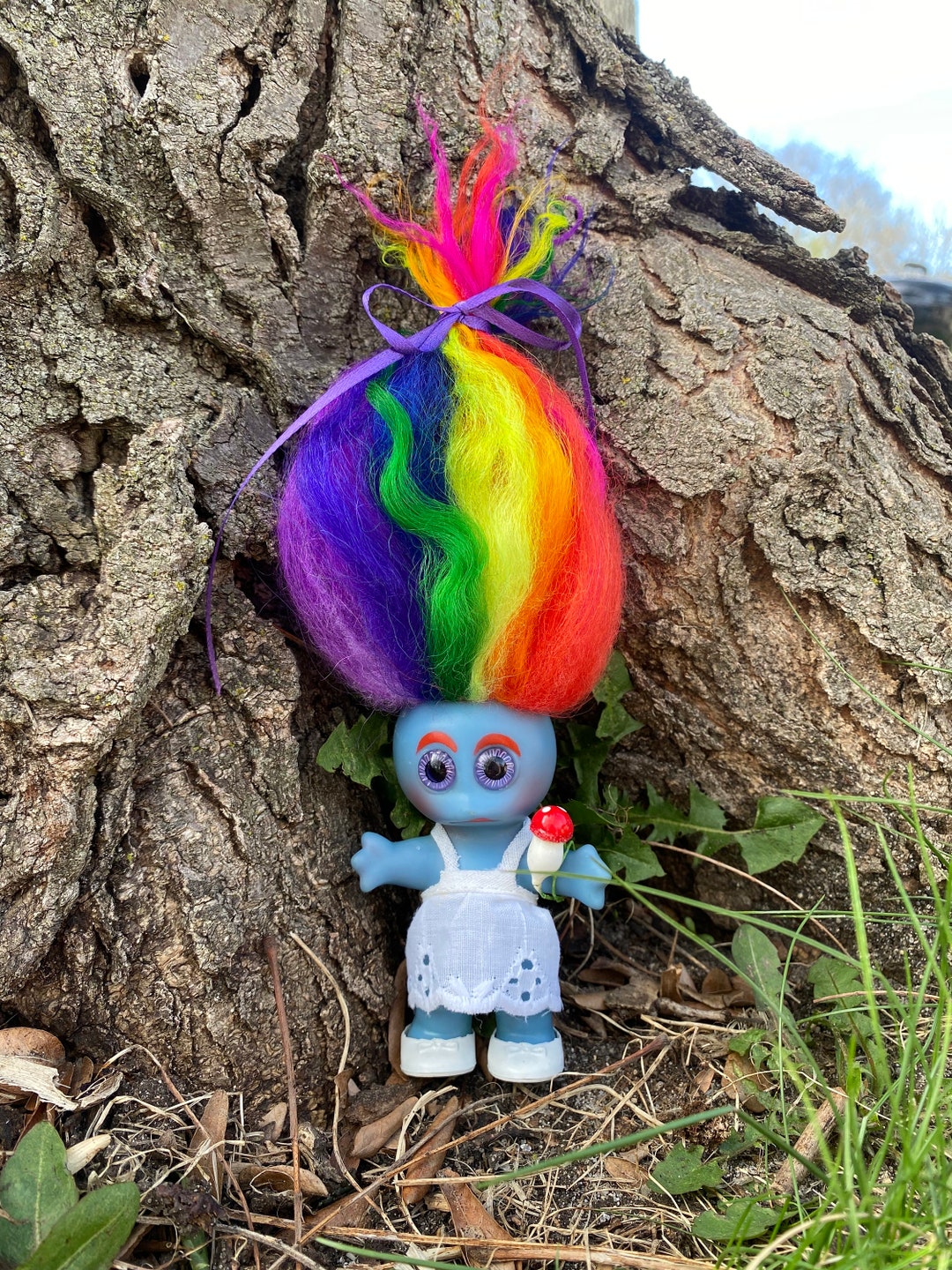Vintage Rainbow Moon Goon Blue Alien Troll 1964 L. Khem - Etsy