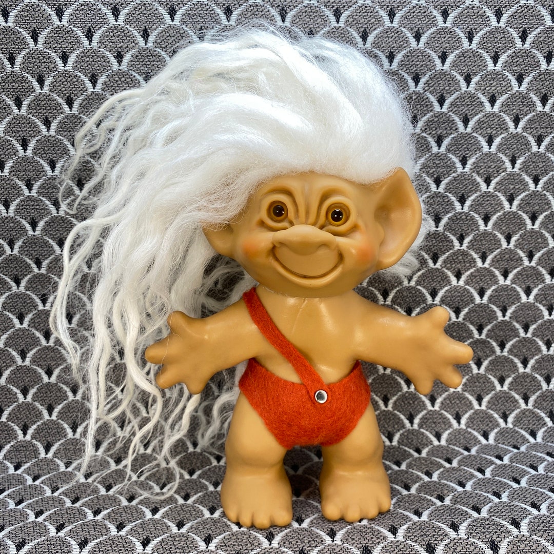 Large Vintage 1960's Uneeda Wishnik Troll New Curly Icelandic Wool Hair ...
