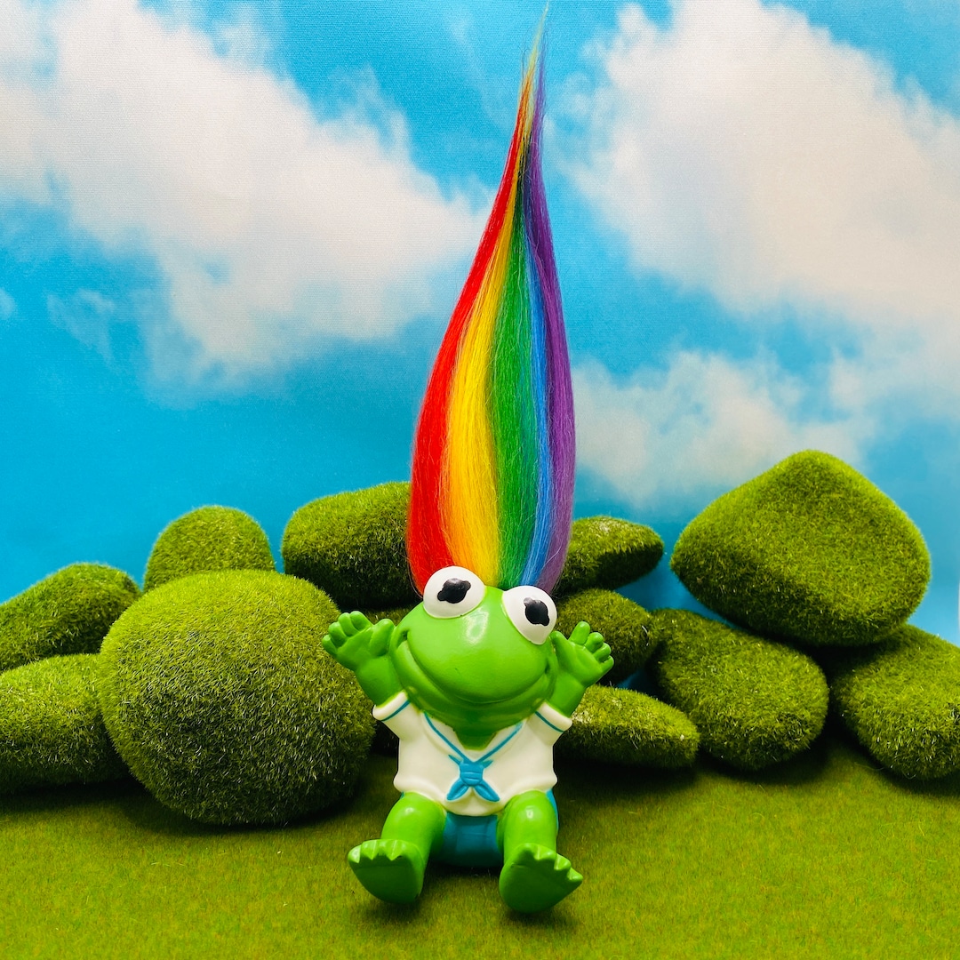 Kermit the Frog Rainbow Connection Troll One of a Kind Vintage Squeaky ...