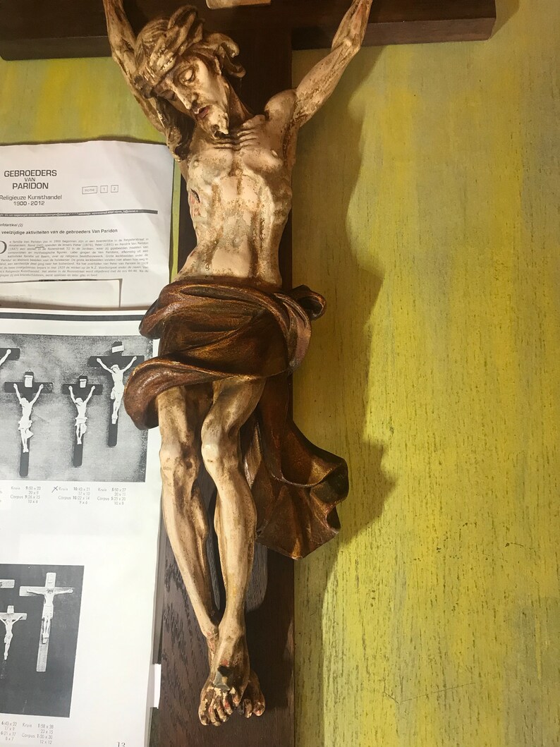 Very Large Crucifix Jesus Inri, 76x40cm, 32x16 Inches, Signed ...