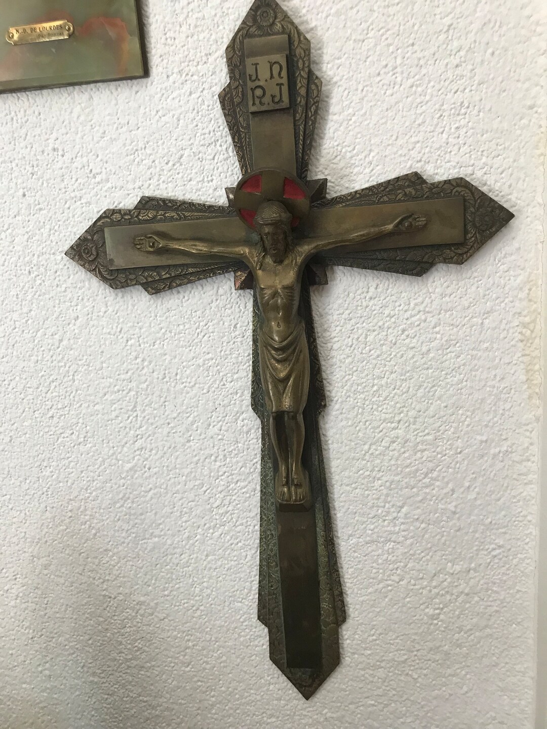 Large Heavy Antique French Crucifix Jesus Inri, 42x26cm - Etsy