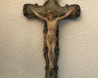 Beautiful Antique Crucifix Jesus Inri, 40x24 Cm - Etsy