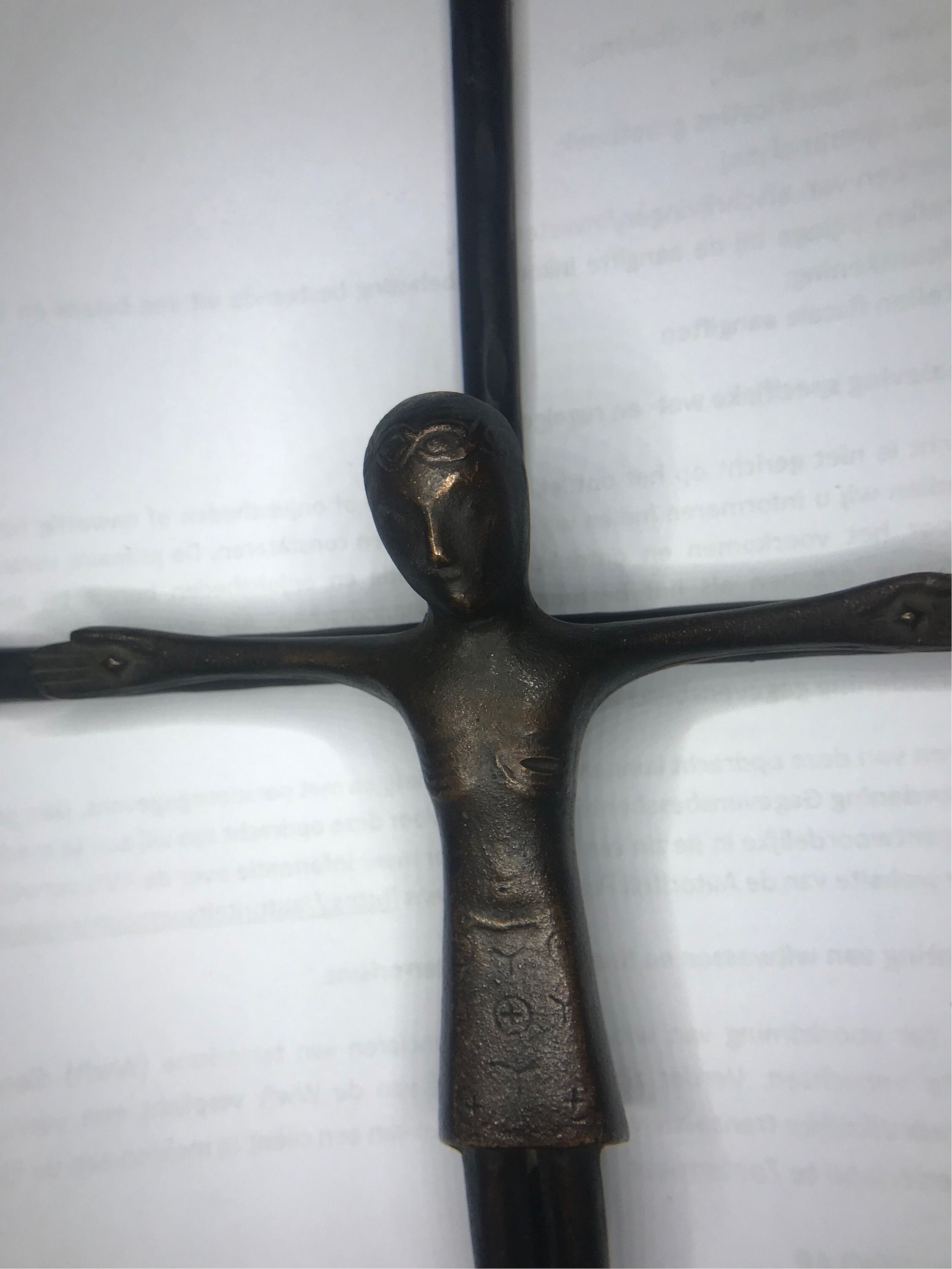 Exceptionally Beautiful Crucifix Made of Steel With Bronze Corpus of ...