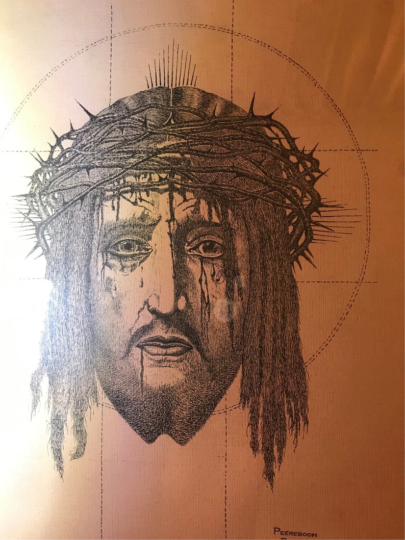 Old Painting Jesus Inri, Antique Frame, Jeroen Peereboom, 43x32cm ...