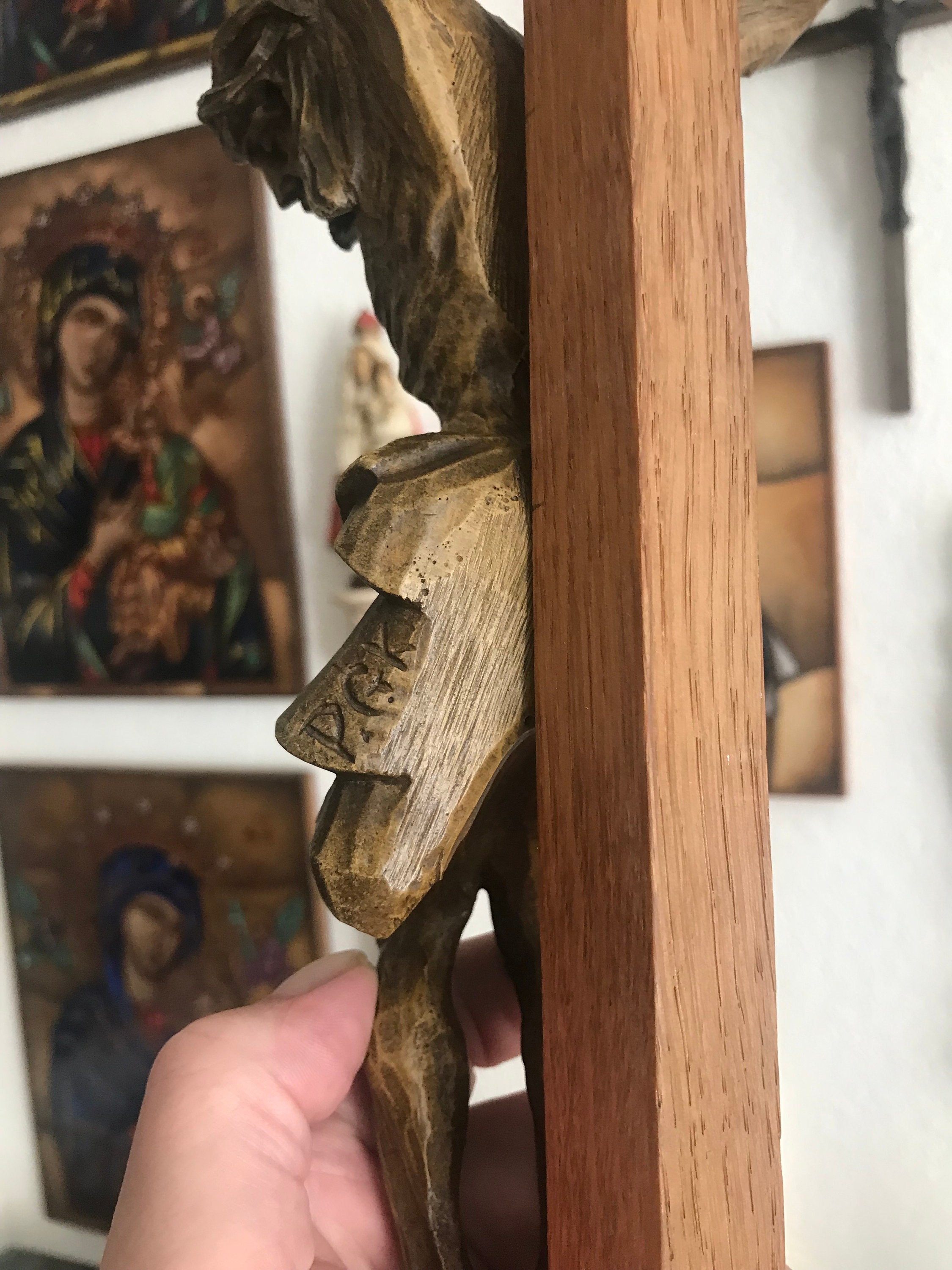Beautiful Old Crucifix Jesus Inri Wood Carving 50x26cm - Etsy