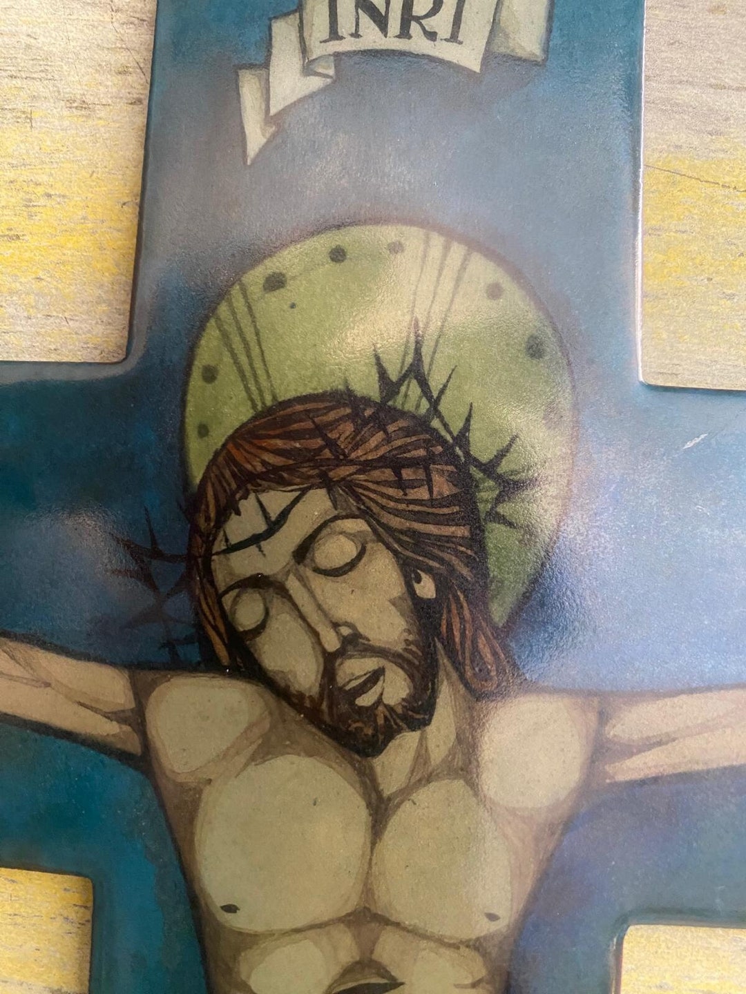 Woltermann Cross, Copper Brass Enamelled Jesus Inri, Vintage, Old ...