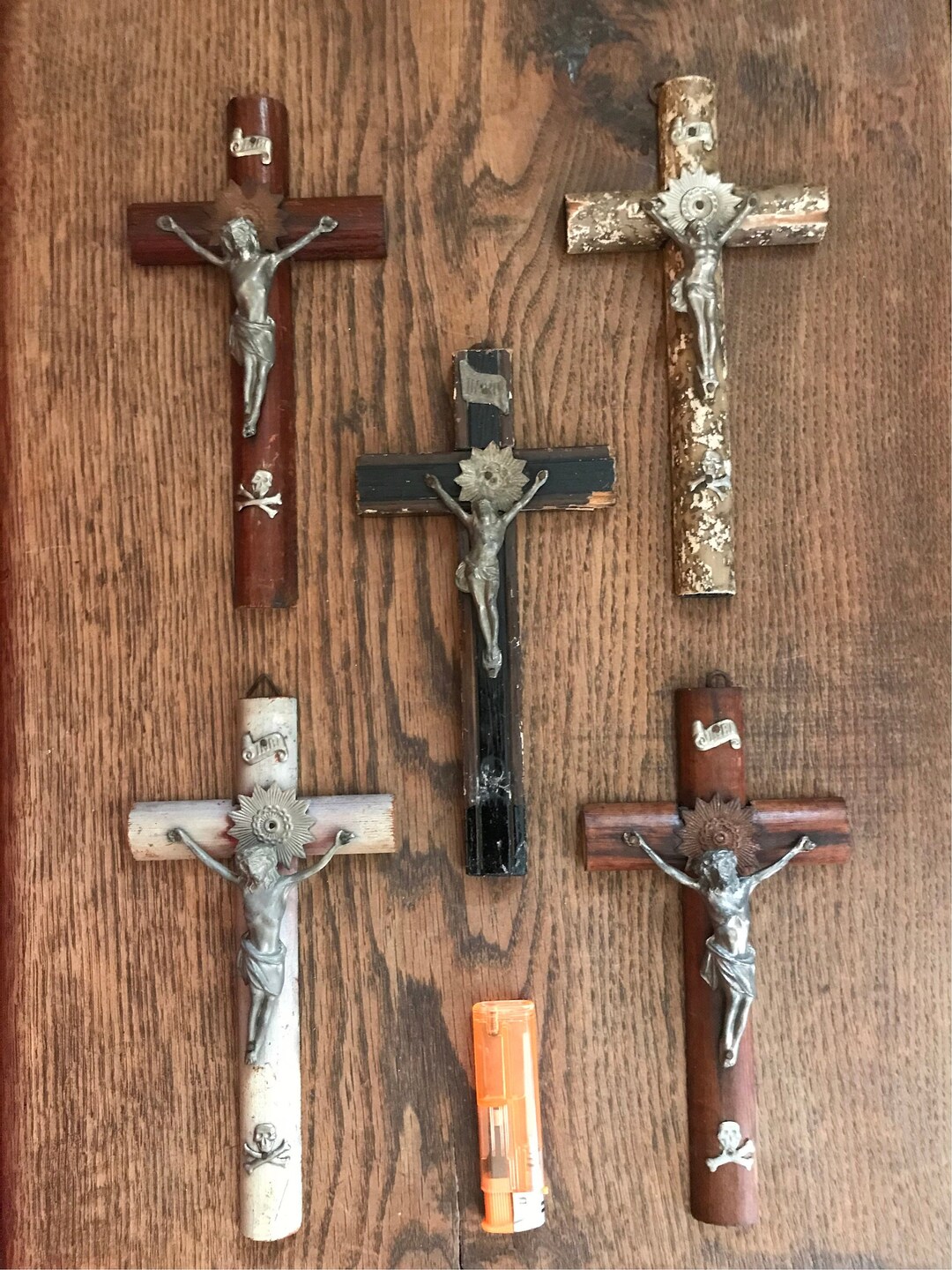 Beautiful Set, 5 Crosses Jesus Inri, 18th Century, 20x10cm - Etsy