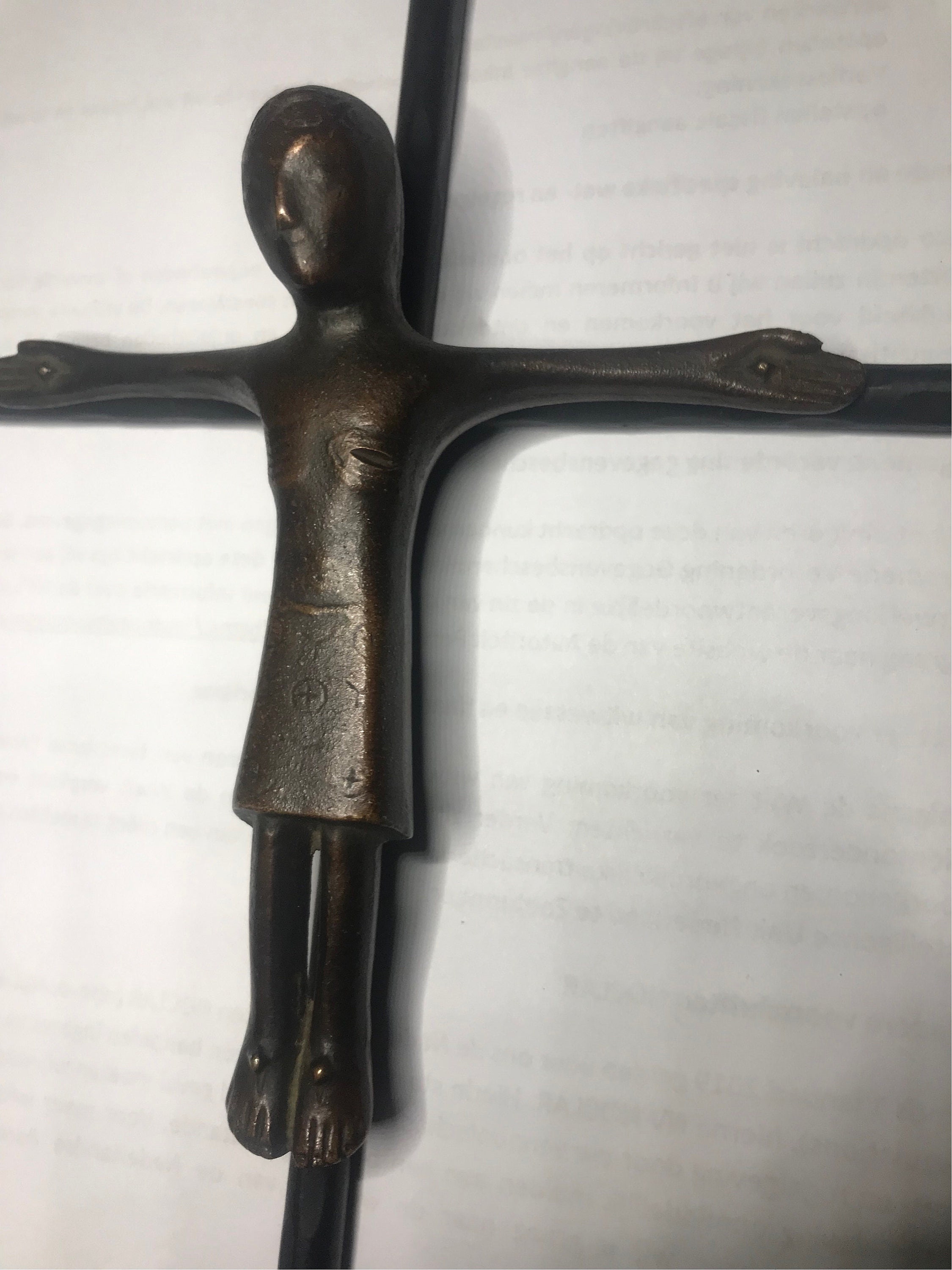 Exceptionally Beautiful Crucifix Made of Steel With Bronze Corpus of ...