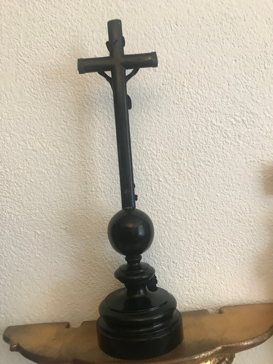 Antique Crucifix Jesus Inri With Skull, Snake and Bleeding Sacred Heart ...