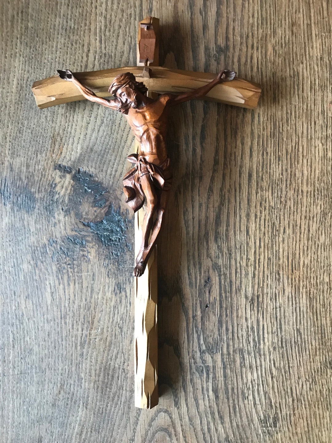 Beautiful Antique Small Crucifix Jesus Inri, 33x19cm Wood - Etsy