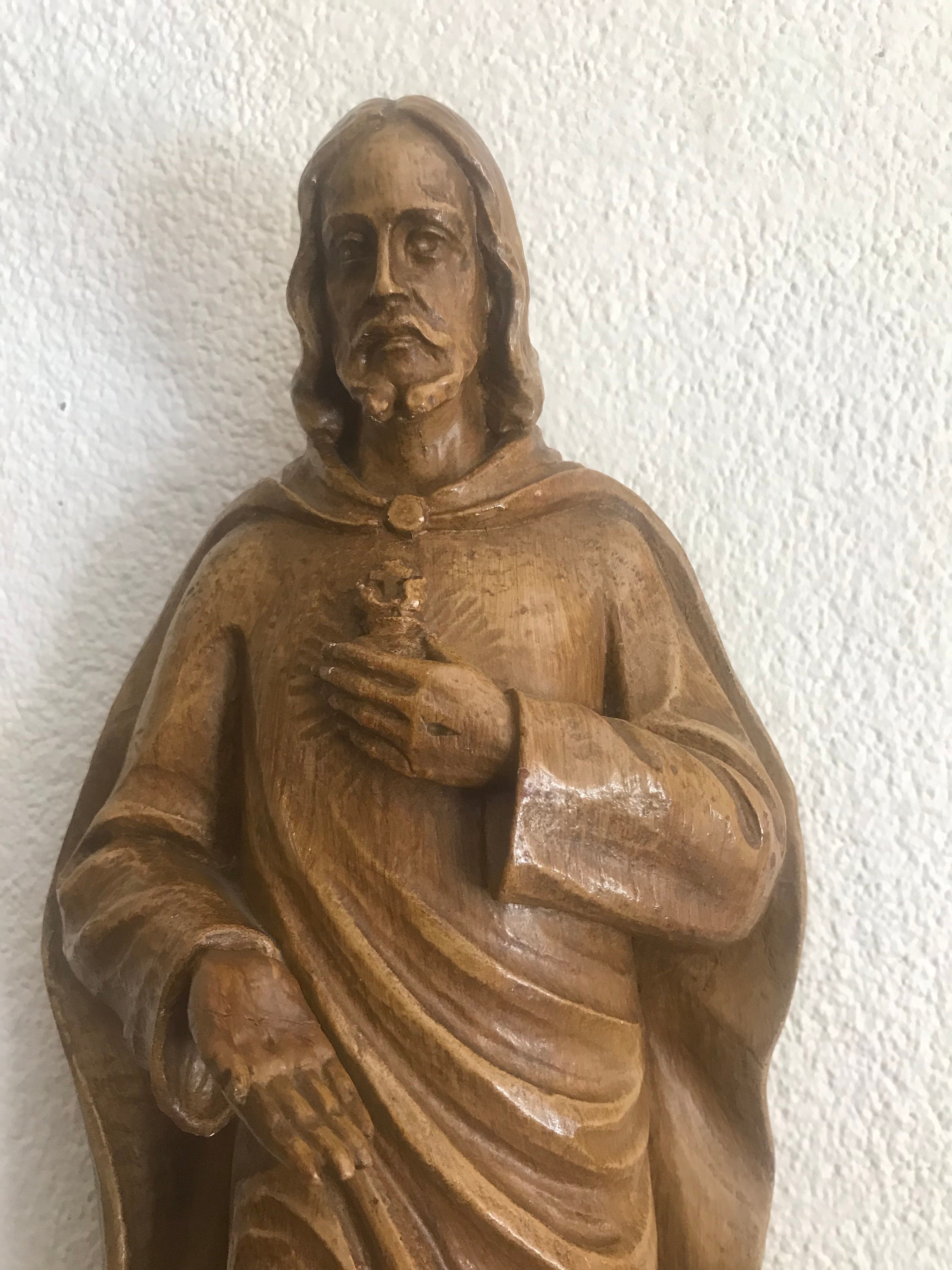 Jesus' Sacred Heart including Console, Signed Gvp. Old, Antique Dutch ...