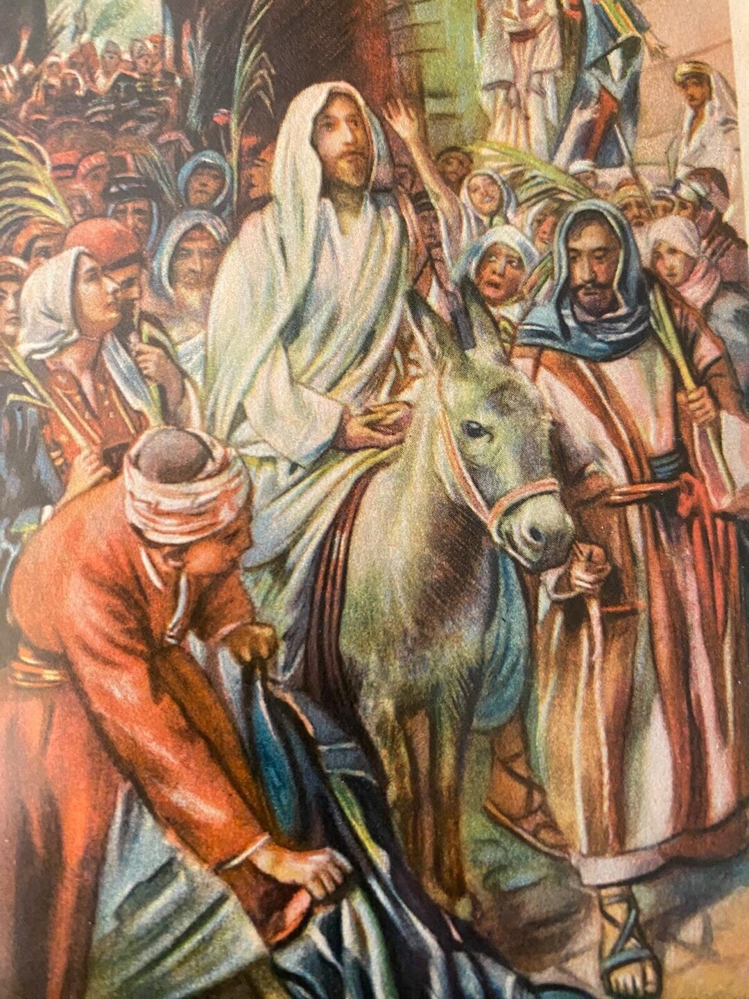 Very Old Prayer Print in Antique Frame With Old Glass, Jesus on the ...