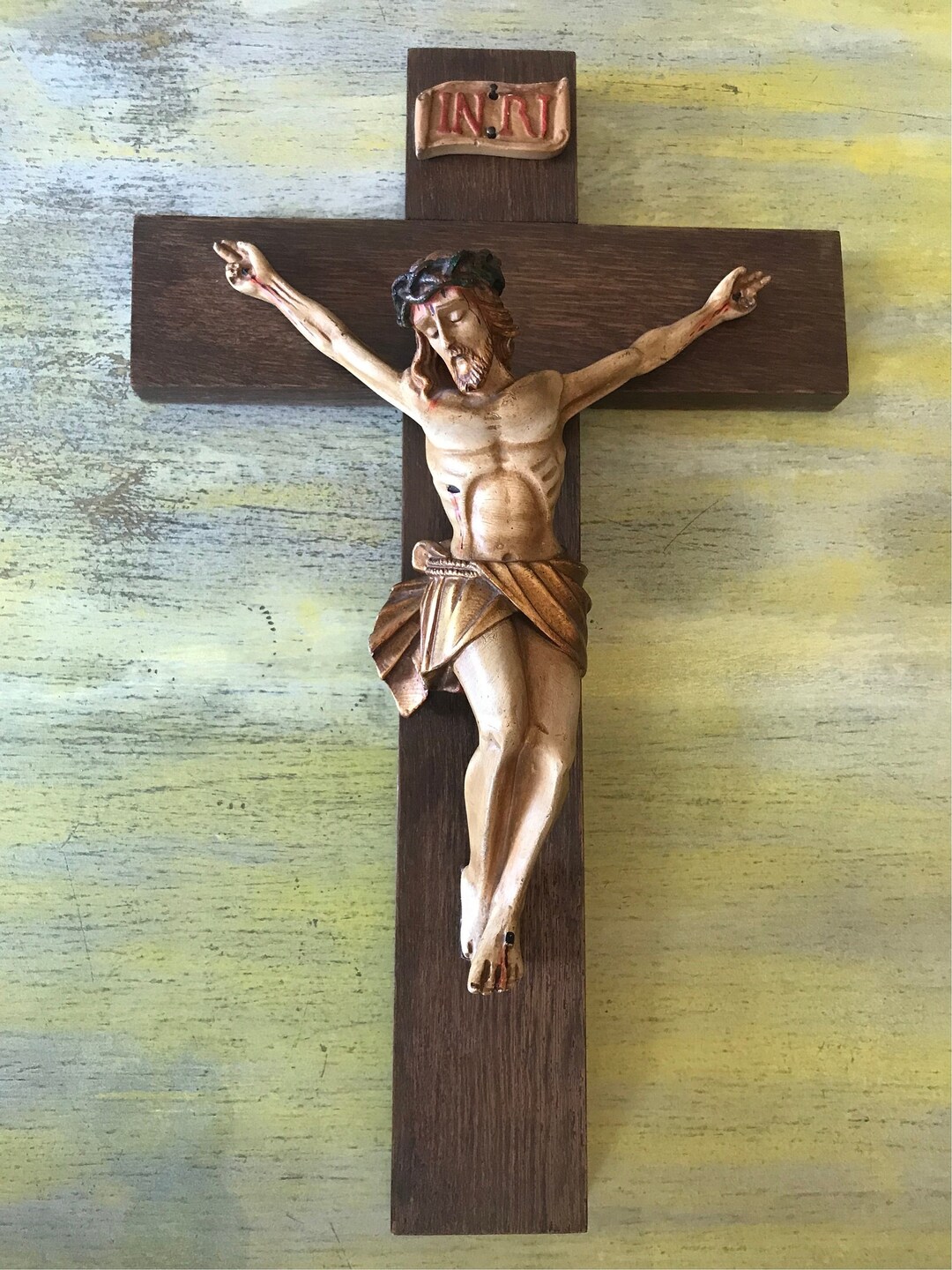 Beautiful Antique Crucifix of Jesus Inri, 1890 - Etsy