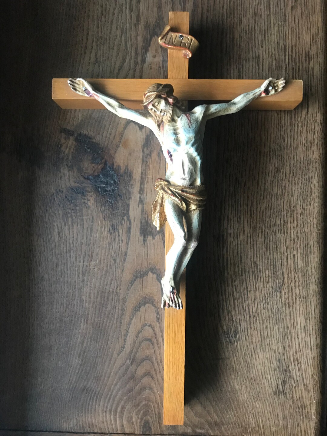 Beautiful Antique Crucifix Jesus Inri, 40x24 Cm - Etsy