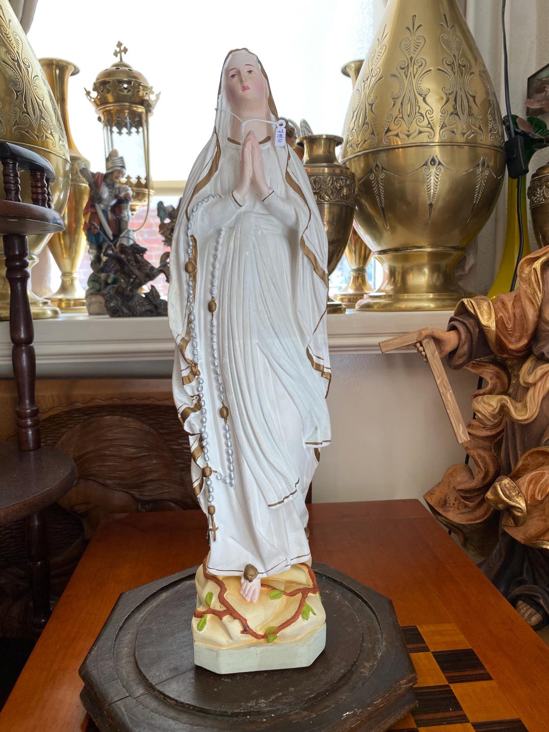 Very Old Statue of Our Lady of Fatima, 44 Cm High. Exceptionally Well ...