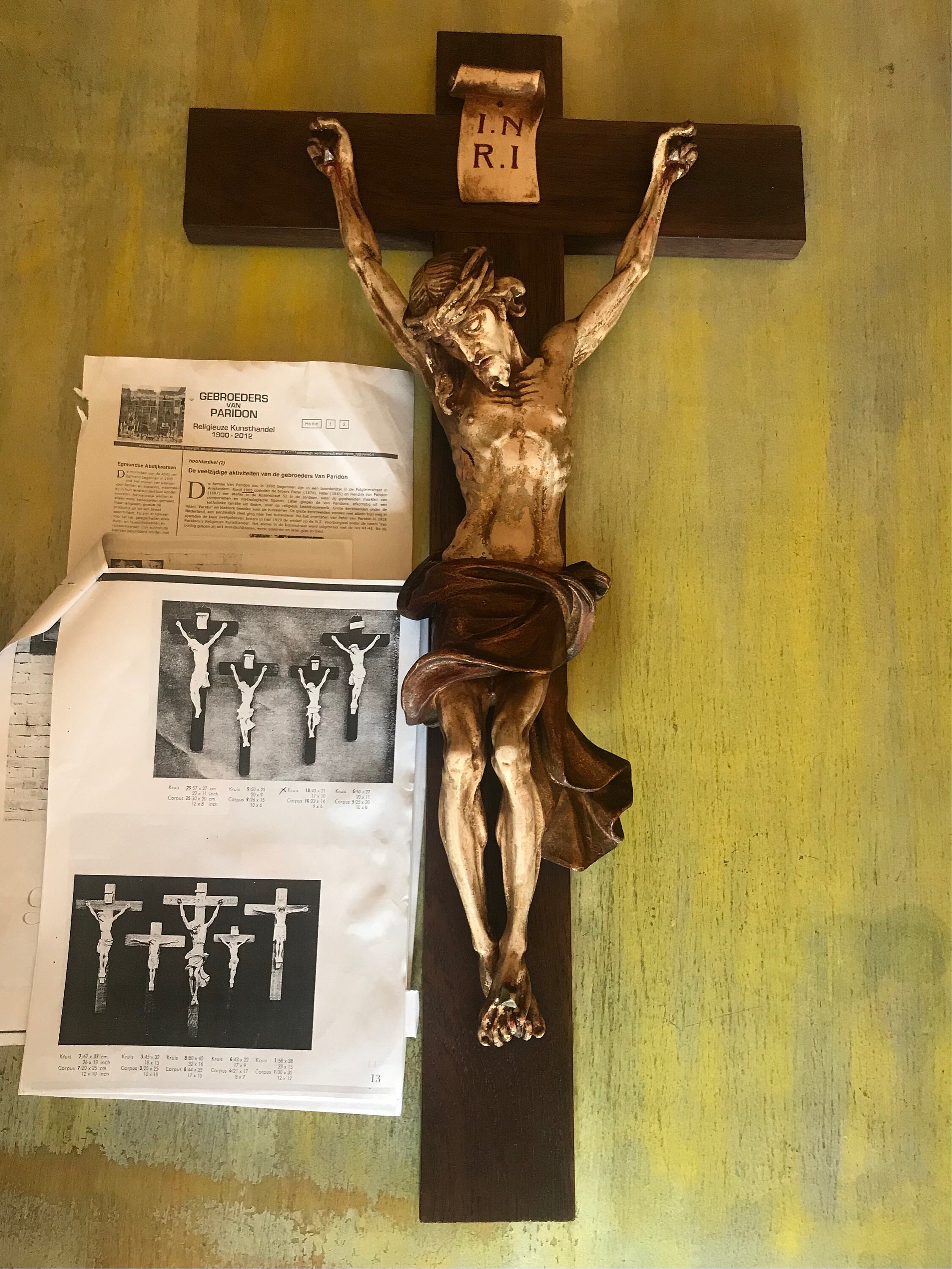 Very Large Crucifix Jesus Inri, 76x40cm, 32x16 Inches, Signed ...