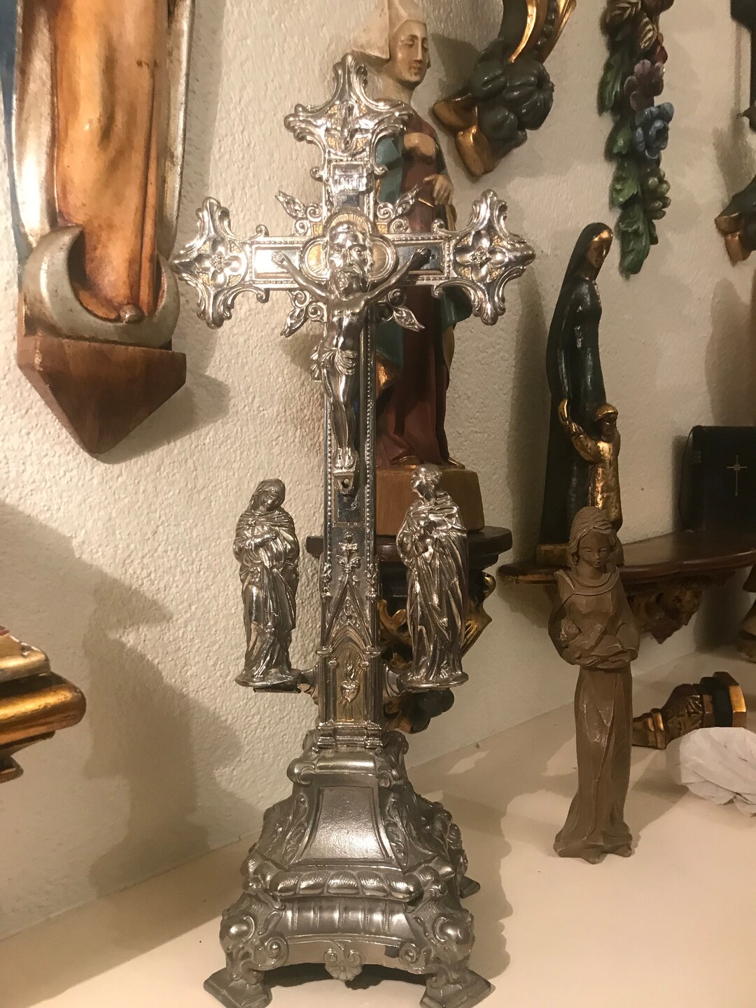 Crucifix Standing, Jesus Inri, Very Old, 43 Cm, 17 Inch - Etsy