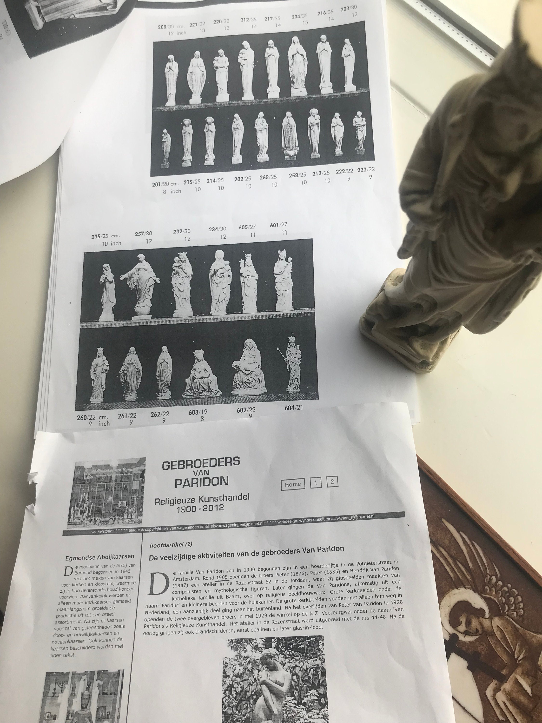 Antique Mary Statue With Child Jesus Christ, 43 Cm, 17 Inch Console ...