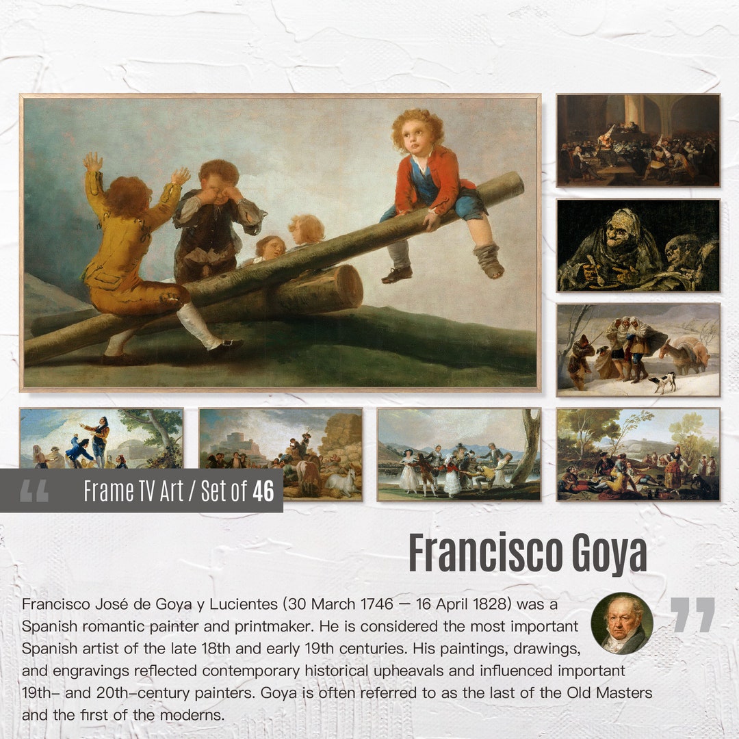 Set of 46 Samsung Frame TV 4K Art. Francisco Goya Famous Paintings ...