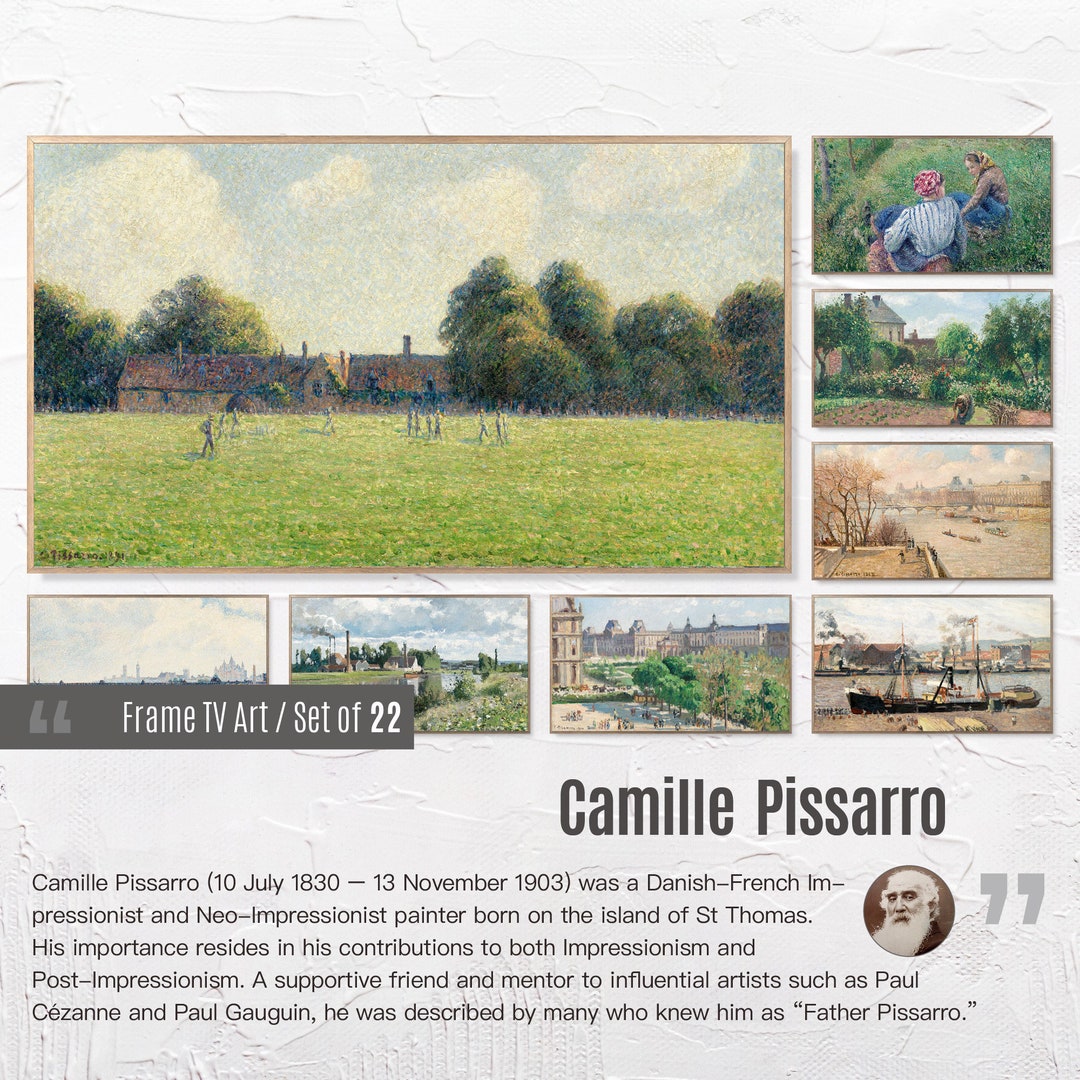 Set of 22 Samsung Frame TV 4K Art. Camille Pissarro Famous Paintings ...